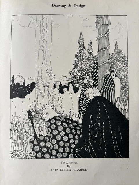 ART DECO DRAWING & DESIGN Magazine 1920's Mary Stella Edwards FASHION ...