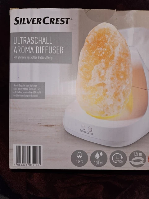 SILVERCREST ULTRASCHALL AROMA DIFFUSER inkl großem Salzkristall Mit ...