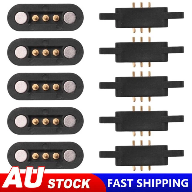 5 PAIRS SPRING Loaded Magnetic Pogo Pin Connector 3 Positions Magnet ...