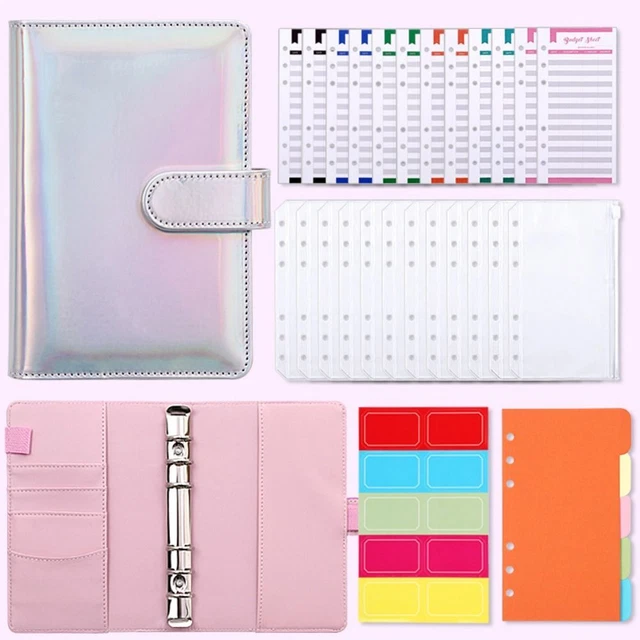 PVC BINDER LEDGER with Zipper Envelopes Money Binder Organizer ...