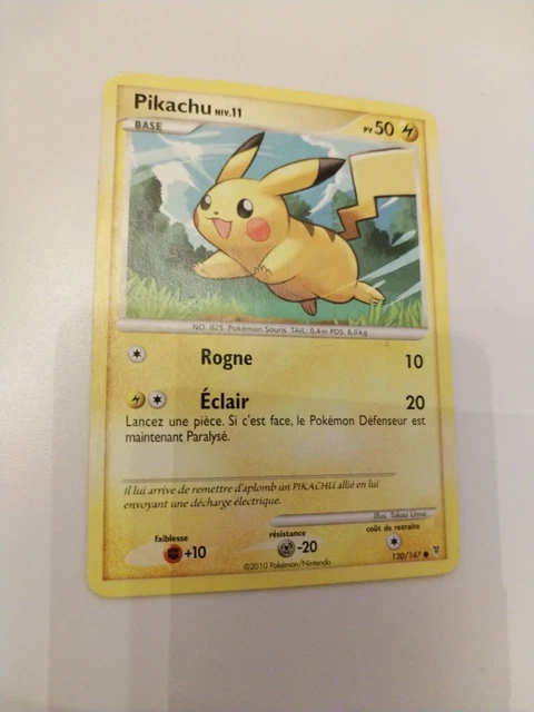 PIKACHU 120/147 2010 Carte Pokémon Jcc Holo Full Art Reverse Nintendo ...