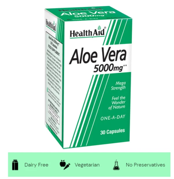 HEALTH AID ALOE Vera 5000Mg - 30 Capsules New Uk Stock £13.99 - PicClick UK