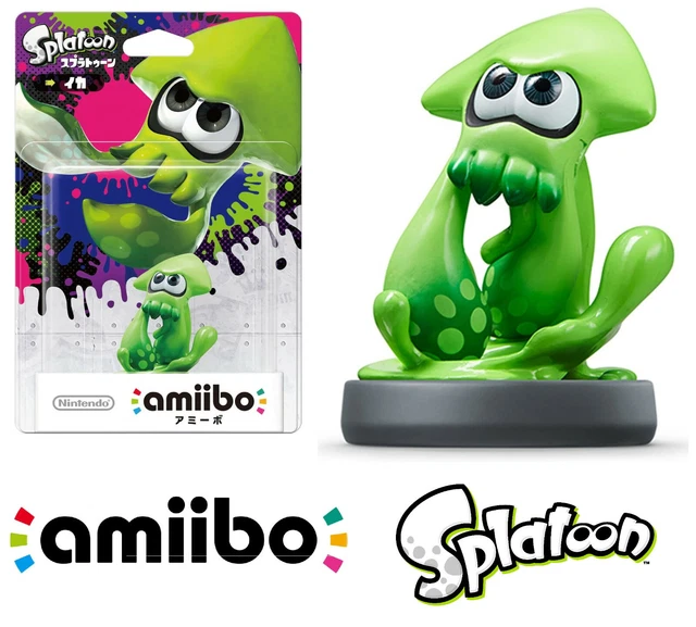 SPLATOON GREEN INKLING Squid Amiibo Character Figure For Nintendo Wii U ...