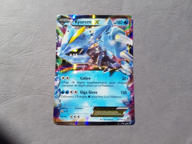 CARTE POKÉMON N&B Explosion Plasma 30/101 KYUREM EX PV180 FULL ART (Pli ...