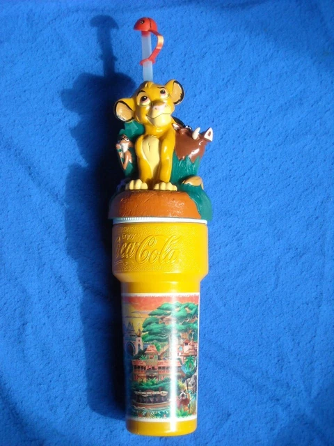 VINTAGE DISNEY'S THE Lion King Disneyland Coca Cola Simba Sipper Drink ...