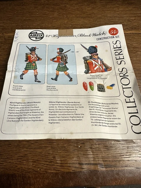 AIRFIX 42ND HIGHLANDER Black Watch 54mm Scale Model Kit £11.99 ...