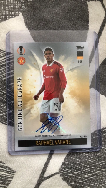 MATCH ATTAX 2023 RAPHAEL VARANE Genuine Signed Card NO 65/103 £2,000.00 ...