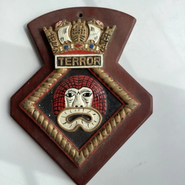 HMS TERROR ROYAL Navy Ships Crest £21.64 - PicClick UK