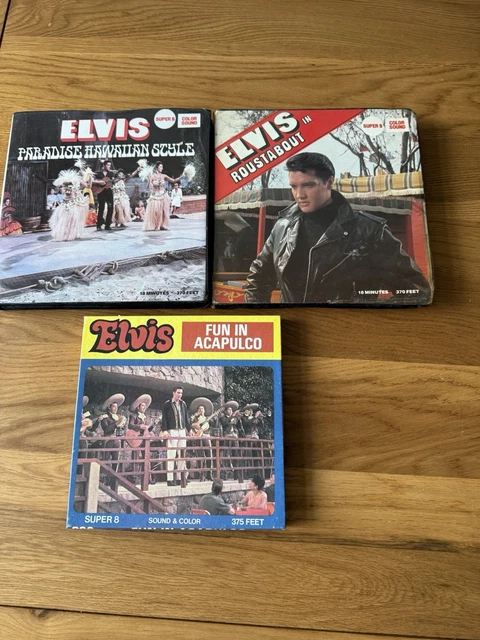 ELVIS FILMS X 3 On 8mm - Super 8 Colour Film - 375ft £9.99 - PicClick UK