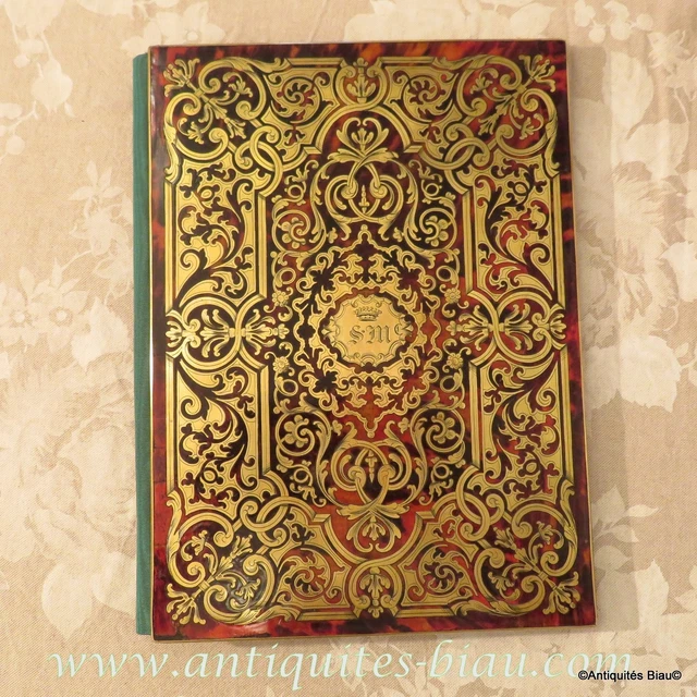 PORTE-DOCUMENT EN MARQUETERIE Boulle ép Napoléon III superbe intérieur ...