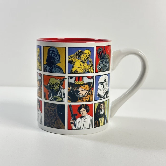 STAR WARS 14OZ Ceramic Coffee Mug Silver Buffalo Luke Skywalker Yoda ...