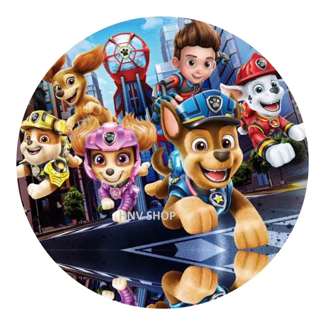 PAW PATROL THE Movie Edible Kids Birthday Cake Icing Sheet Topper Round ...