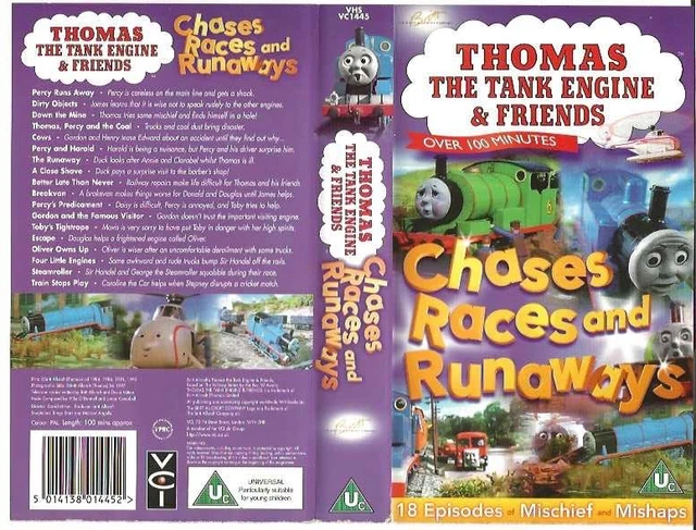 THOMAS THE TANK Engine And Friends Chases Races And Runaways Vhs Pal ...