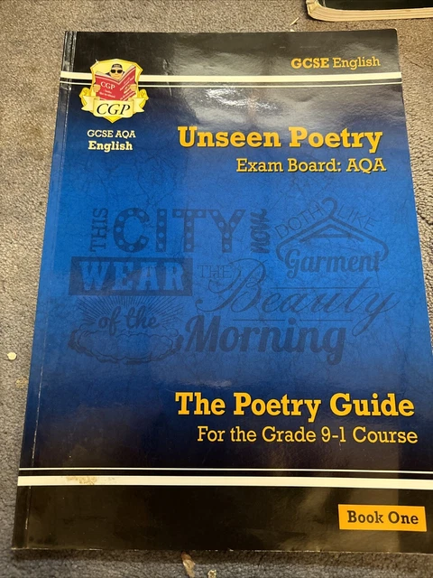 NEW GCSE ENGLISH AQA Unseen Poetry Guide - Book 1 includes Online ...