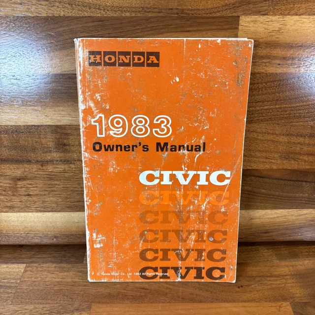 VINTAGE 1983 HONDA Civic Owners Operators Manual Service Guide Book ...