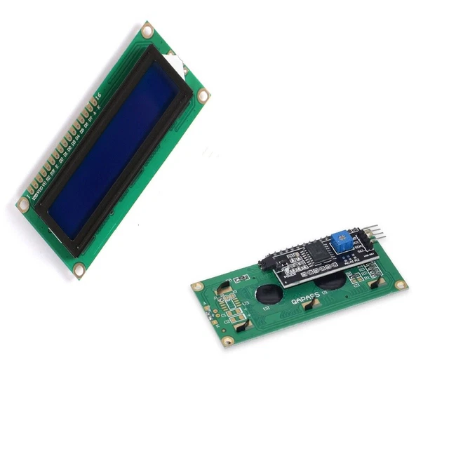 DISPLAY LCD 1602 16X2 Backlight Blue+I2C Iic Arduino Raspberry Module ...