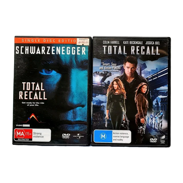 TOTAL RECALL 2 x DVD Gift Bundle, Action Scifi, 1990 Original + 2012 ...