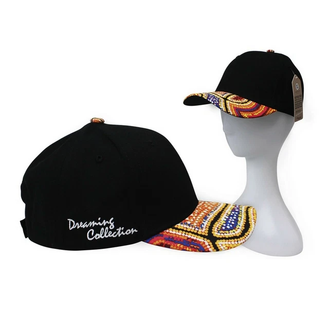 CAP HAT INDIGENOUS Aboriginal Art Snake Dreaming Collection Australia ...