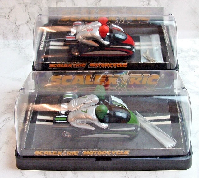 VINTAGE 1981 SCALEXTRIC C281 & C282 Motorcycle Sidecar Combination NOS ...