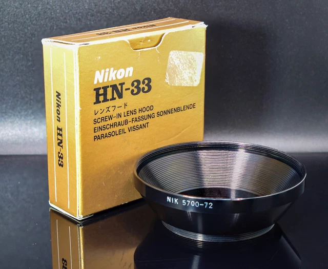 NIKON NIK 5700-72 Screw On Black Metal Lens Hood Lens width 72mm Dia Hood £19.99 - PicClick UK