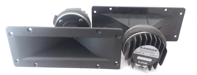2 PCS SAMSON Resound SRHF-8 PA tweeter corne 8 ohms 50 watts haut ...