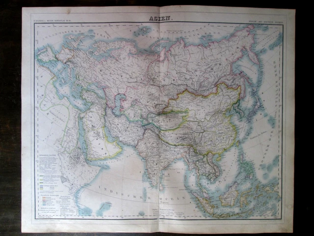 1870. ASIA. POLITICAL MAP OF ASIA. Antique steel engraving map. £50.00 ...
