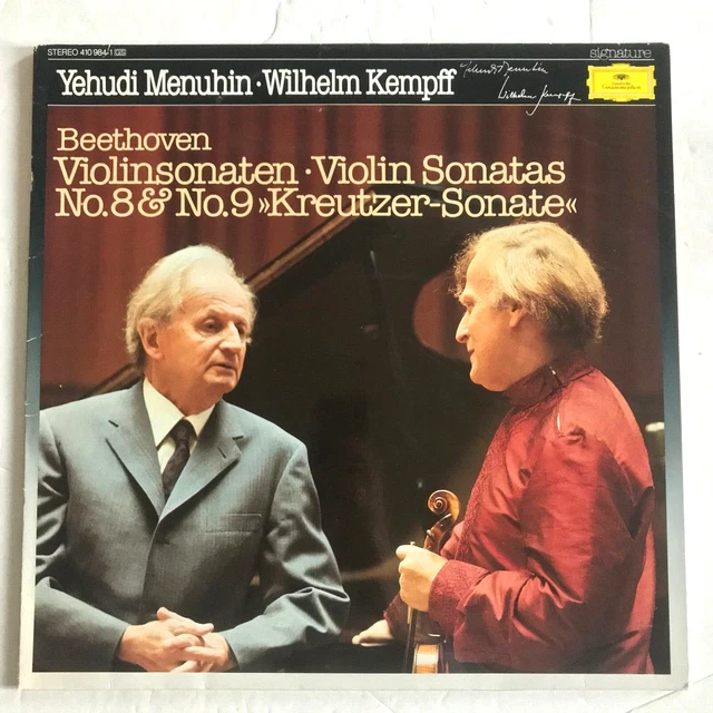 MENUHIN KEMPFF BEETHOVEN Violin Sonatas 8, 9 Kreutzer DG Vinyl LP £6.98 ...