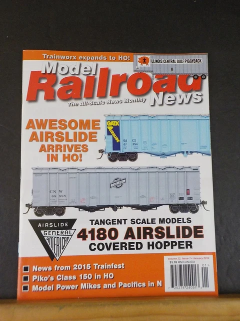MODEL RAILROAD NEWS V22 #1 January 2016 Awesome airslide HO $7.79 ...