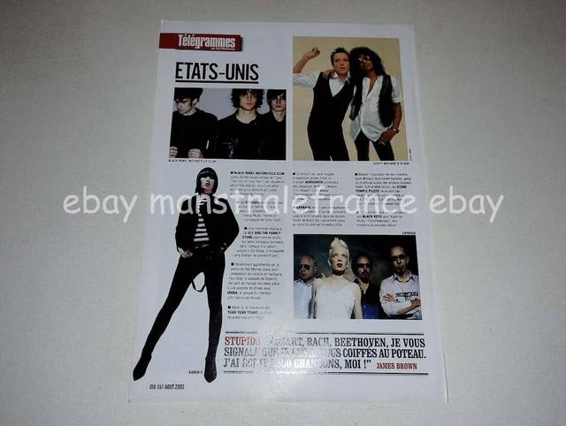 SLASH SCOTT WEILAND Garbage Nick Cave Morrissey clipping France Marvin ...
