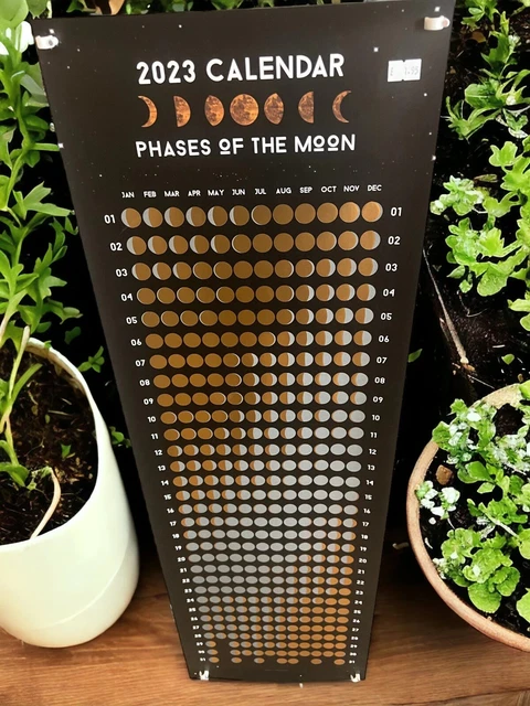 2023 LUNAR CALENDAR Phases of the Moon Wallchart Poster £8.20 - PicClick UK