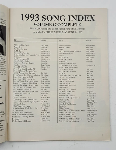 SHEET MUSIC MAGAZINE Remembering Gus Kahn January February 1994 £6.75 ...