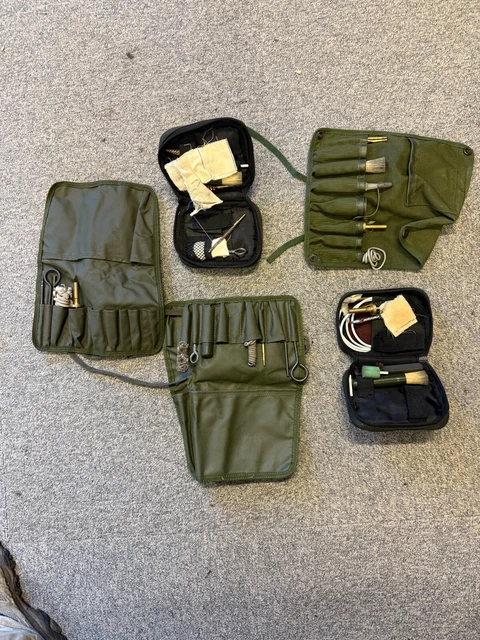 JOB LOT OF British army surplus weapon cleaning kits plus contents £19. ...
