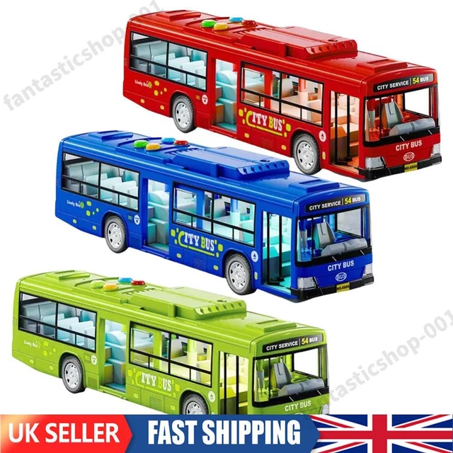 EDUCATIONAL PLAY VEHICLES Toy Openable Door School Bus Toy Electric ...