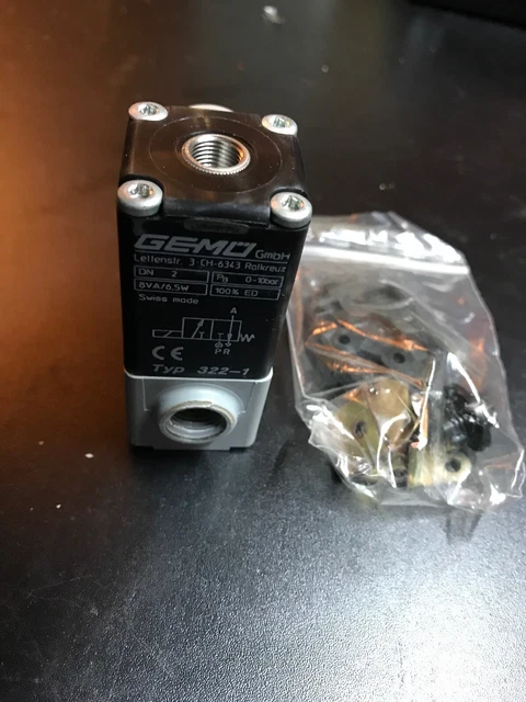 NEW GEMU GEMO VALVE: 3 CH 6343, DN 2 ,TYP 324-2, CNC 8VA/6.5W $40.00 ...