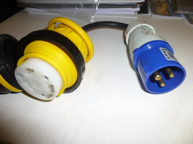 ADAPTER, KUPPLUNG BOOT USA 230V Marinco CEE 16A NEMA, Landanschluss Yacht EUR 49,00 - PicClick DE