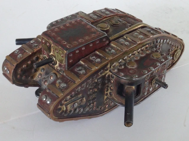 WW1 TRENCH ART Tank. Brass, Copper and Steel. Superb quality model ...