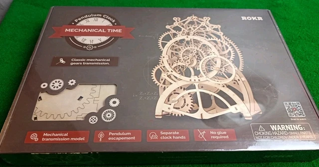 ROKR LK501 WOODEN Pendulum Clock Kit, DIY, no Battery needed £28.99 ...