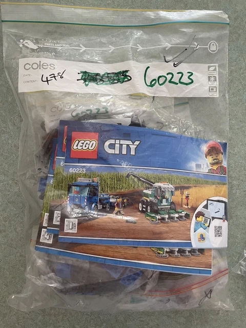 LEGO CITYHARVESTER TRANSPORT 60223, Garage Truck 60220 complete w ...