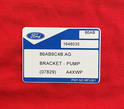 FORD ESCORT RS Turbo Fuel Pump Cradle Decal (As Per Original) Brand New ...