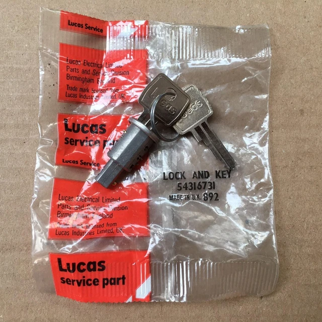 ORIGINAL JAGUAR LUCAS Ignition Key And Barrel Switch Nos Bd10610 54316731 £35.00 - PicClick UK