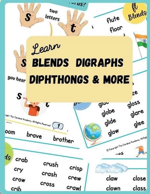 LEARN BLENDS DIGRAPHS Diphthongs & More: Consonants and Vowel Digraphs ...