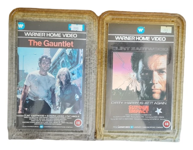 ORIGINAL BLOCKBUSTERS BIG Box VHS Inserts Clint Eastwood Films In ...