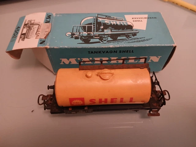 MARKLIN 4502 SHELL tanker wagon Vintage HO boxed £12.50 - PicClick UK