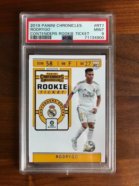 RODRYGO REAL MADRID Panini Chronicles Contenders Rookie Ticket PSA 9 ...
