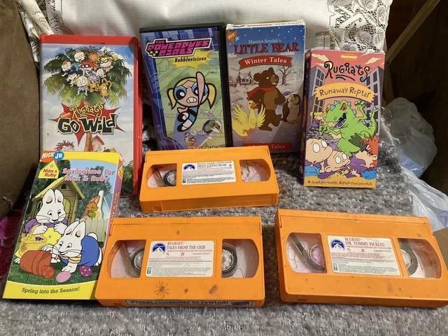 NICKELODEON NICK JR Lot of 8 VHS Rugrats Little Bear Powder Puff And ...