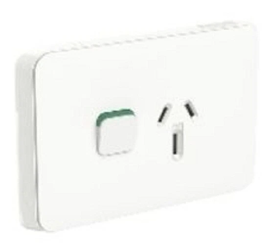 2X CLIPSAL ICONIC SWITCHED SOCKET OUTLET SKINS 15A 1-Gang Horizontal ...