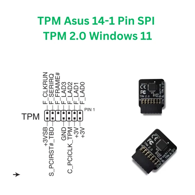 Tpm 2 0 Asus 14 1 Pin Spi Trusted Platform Modul Windows 11 Neu Eur 19 99 Picclick De