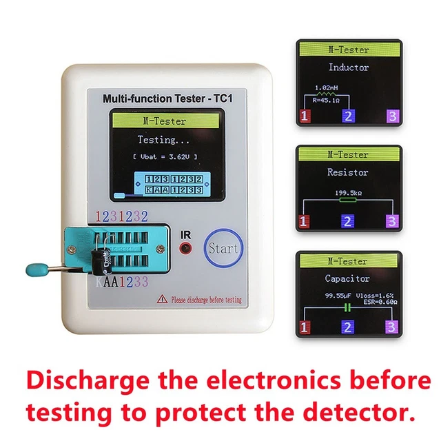 MOSFET TRIAC PNP Transistor Tester Capacitor Resistor Diode Triode LCR ...