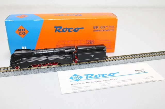 ROCO SPUR N 02103 A Dampflok Stromlinienlok BR 03 1050 DRG OVP(F55) EUR ...