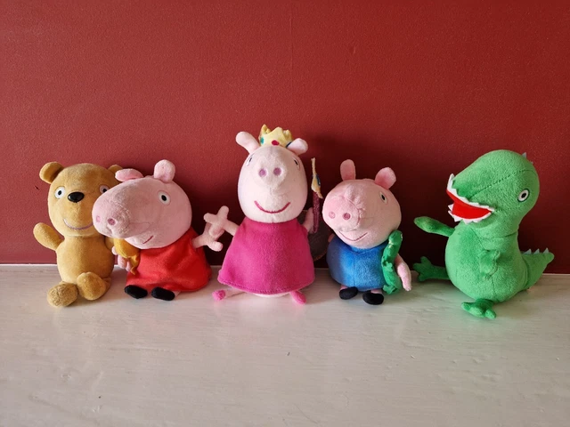 TY PEPPA PIG Bundle George Teddy Dinosaur Talking Fairy Princess Soft ...